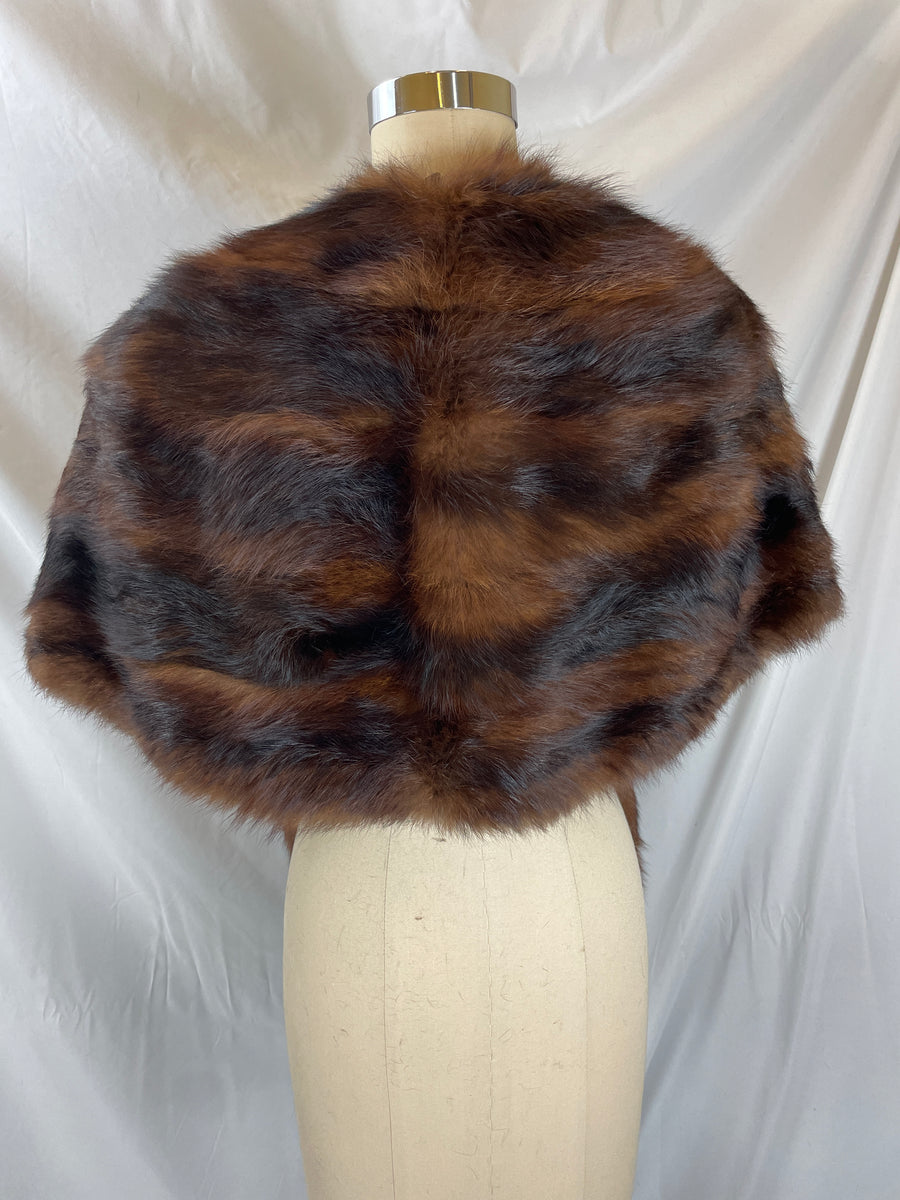 Ebony Dyed Aussie Red Fox Stole – Linda Black